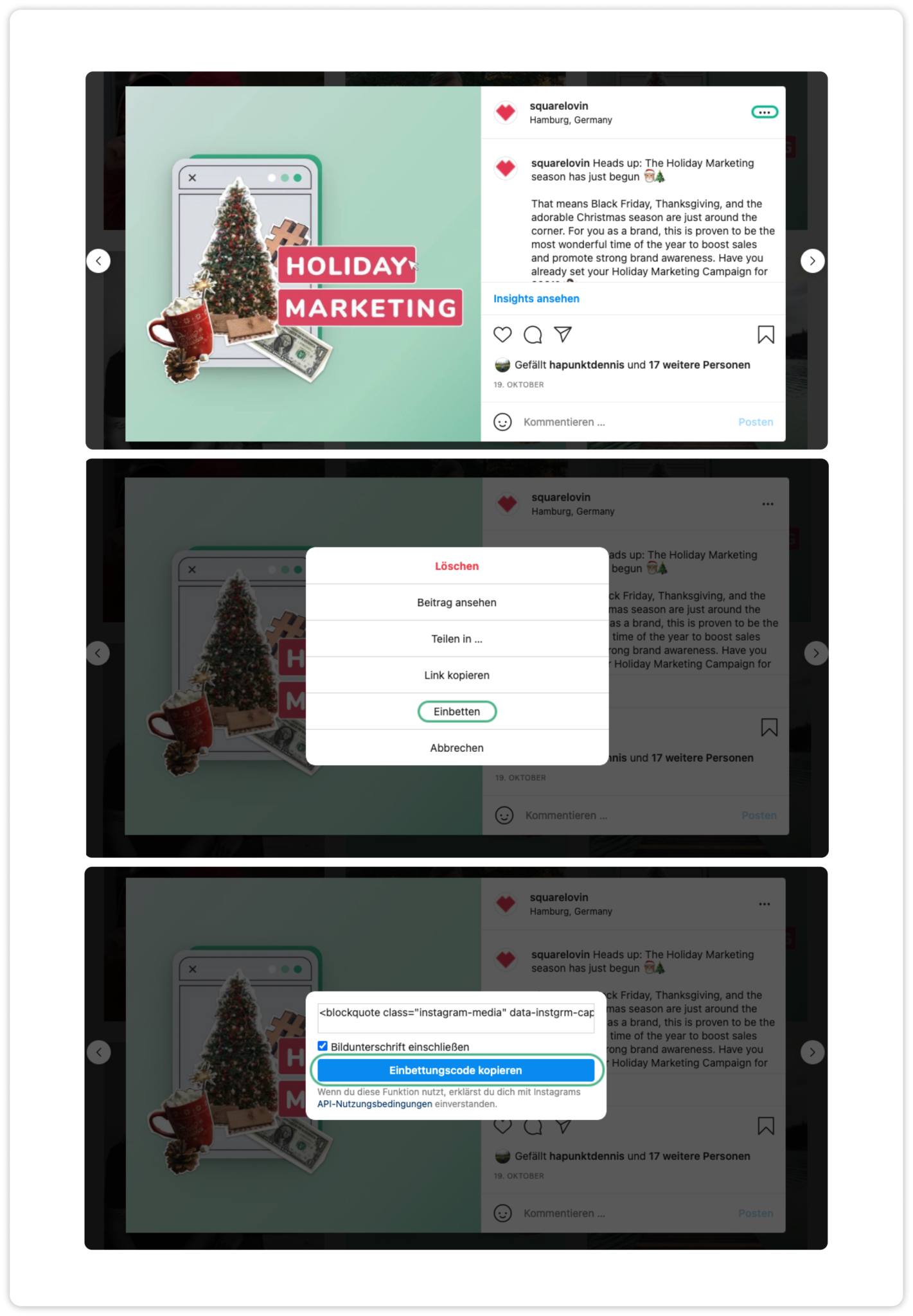 How to embed Instagram Content on your website